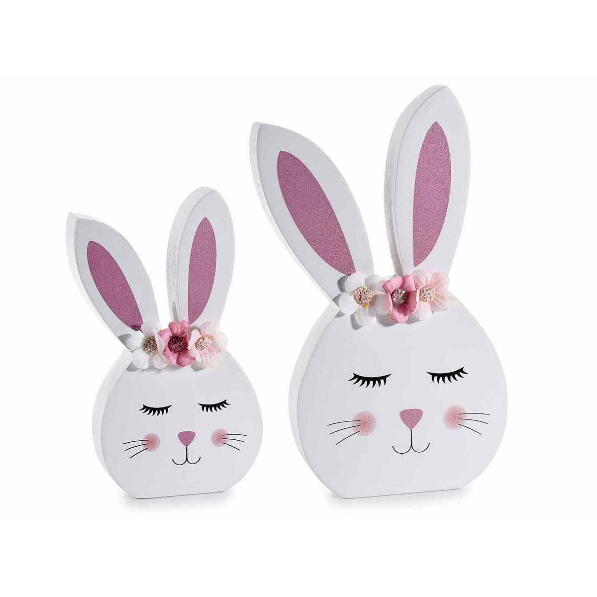 Комплект от 2 фигурки на великденски заек 12.5x2x20 см, 9.5x2x15 см ...