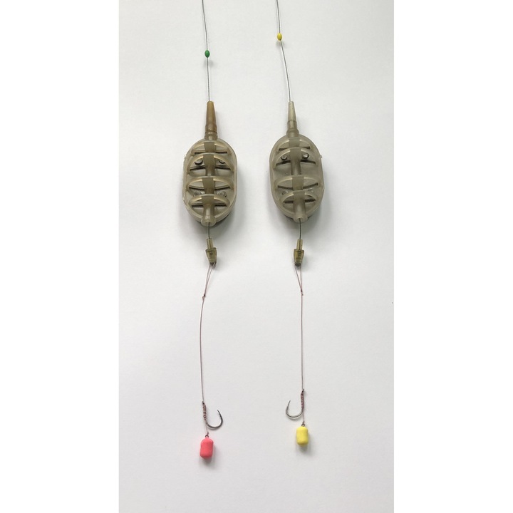 Set 2 monturi method feeder pentru Dunare sau lacuri, spin pentru ...