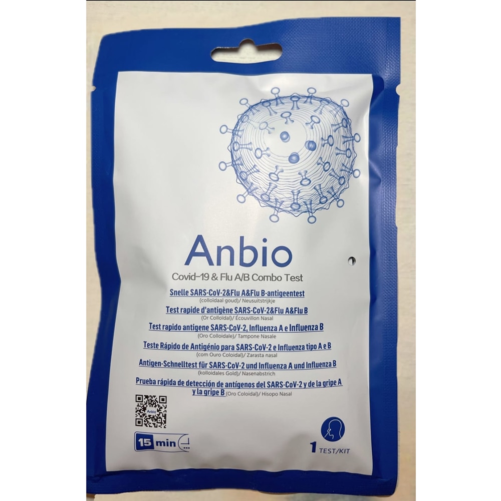 Комплект от 20 теста, Anbio, 3-в-1 за грип A/B и COVID-19 антиген - eMAG.bg