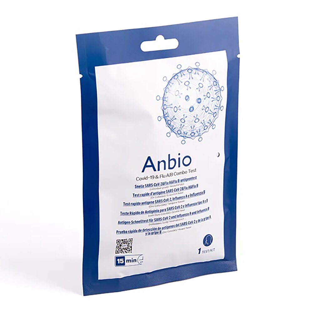 Комплект от 20 теста, Anbio, 3-в-1 за грип A/B и COVID-19 антиген - eMAG.bg