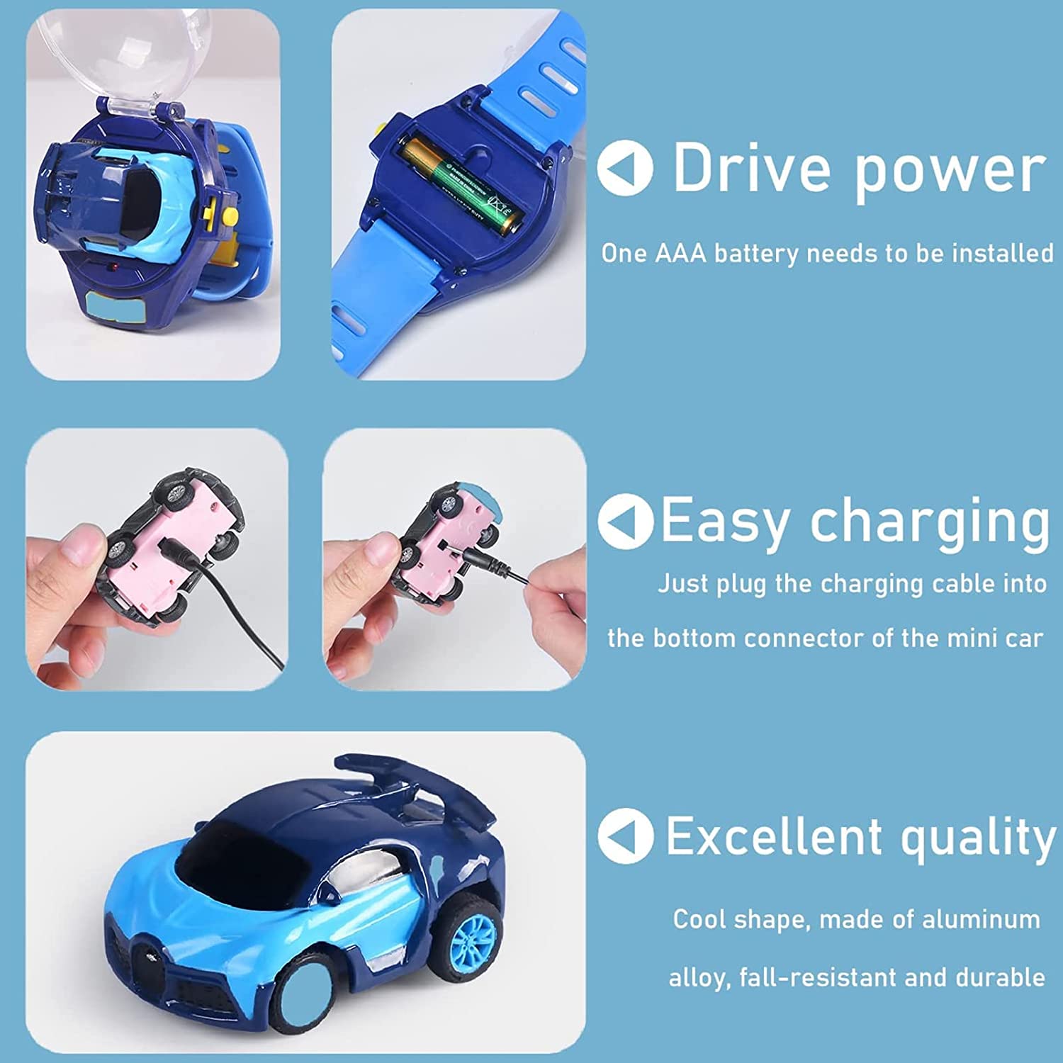 Masina cu Telecomanda in Ceas LIKESMART Mini Watch Remote Car, 30M ...