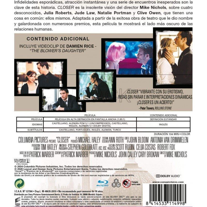 Closer - Edición 2020 (Bd) [Blu-Ray] - eMAG.ro