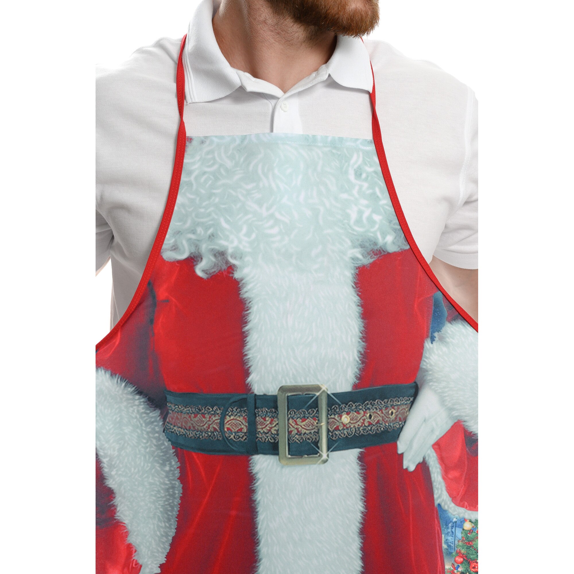 Sort bucatarie amuzant Printex, SANTA CLAUS, MOS CRACIUN, Multicolor ...