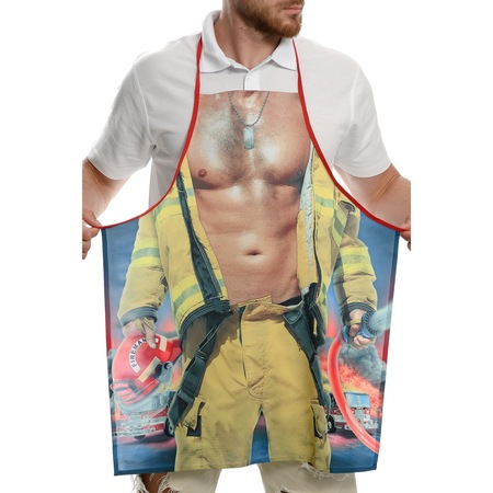 Sort bucatarie amuzant Printex, FIREMAN, Multicolor, Marimea universala ...