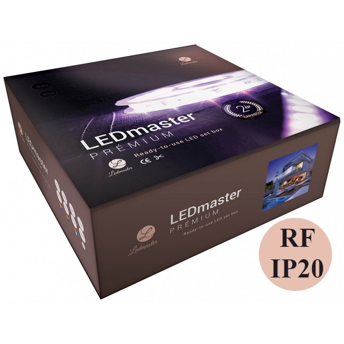 LEDmaster Prémium RGB+W LED szalag szett rádiófrekvenciás távirányítóval, IP20 - 10 méter - eMAG.hu