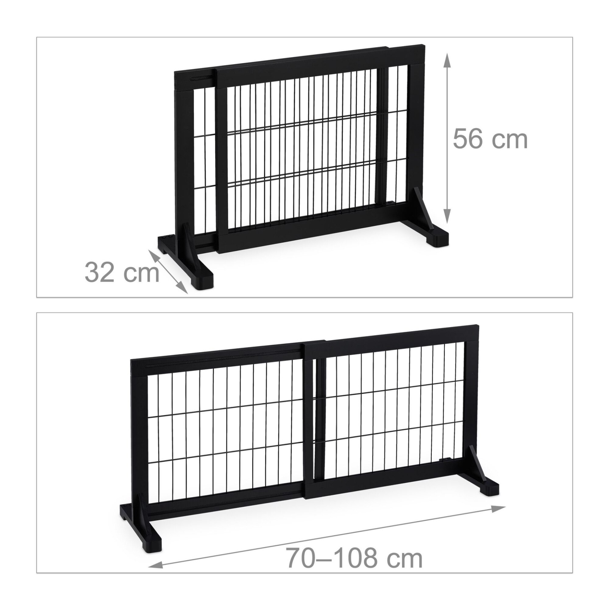 Gard de siguranda pentru copii sau animale de casa, Relaxdays, H 56 cm ...