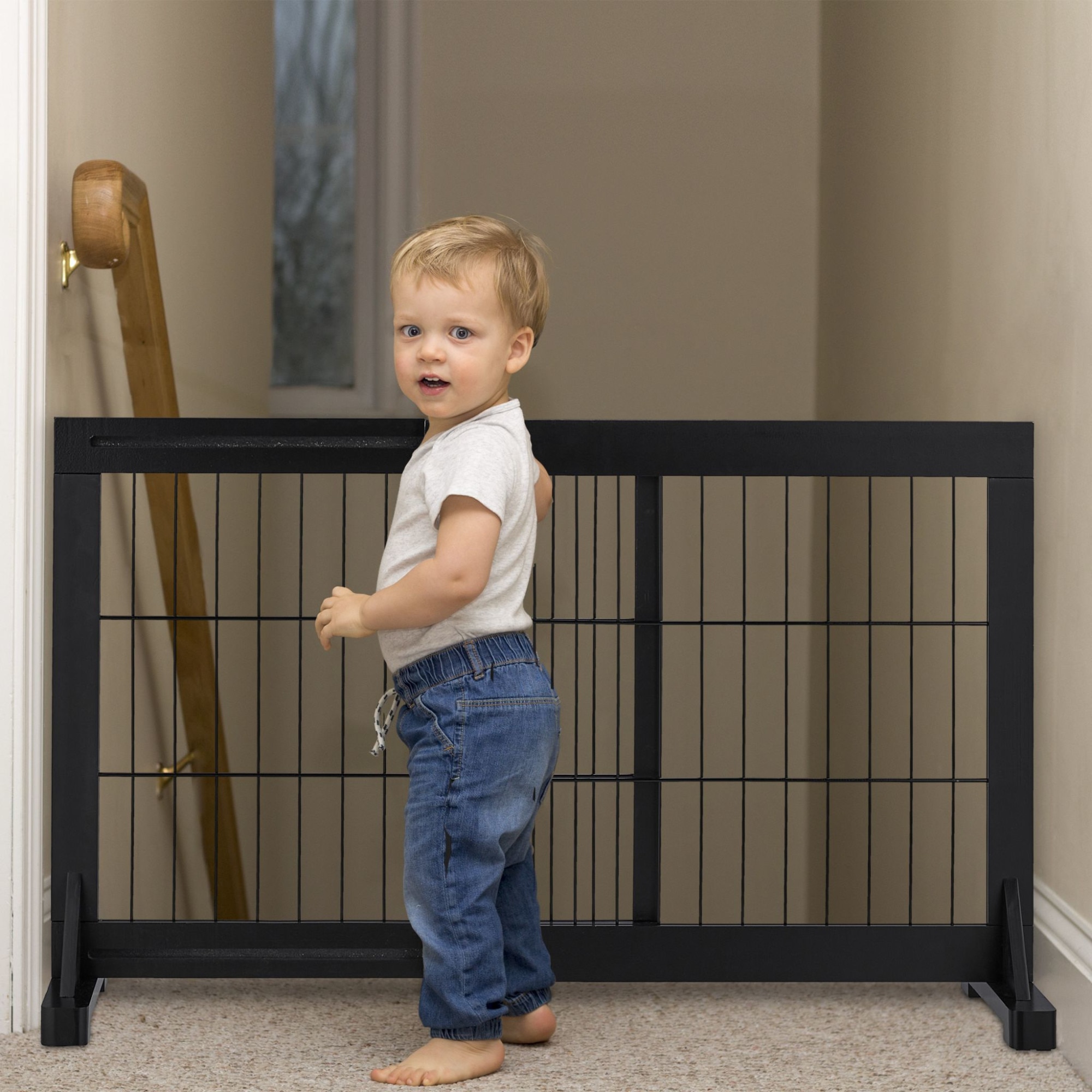 Gard de siguranda pentru copii sau animale de casa, Relaxdays, H 56 cm ...