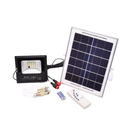 Proiector LED cu Panou Solar, Putere 10W, Telecomanda, Negru - eMAG.ro