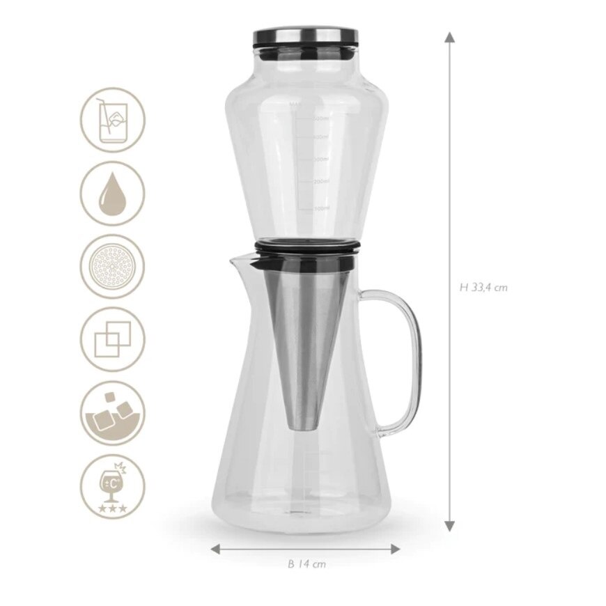 Carafa pentru cold brew BEEM, Cold Drip, capacitate 500 ml, pentru ...