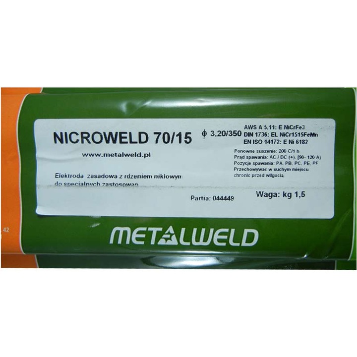 Electrozi Nichel Metalweld NiCrFe-3 – 3.2 mm - 1.5 Kg/pachet - eMAG.ro
