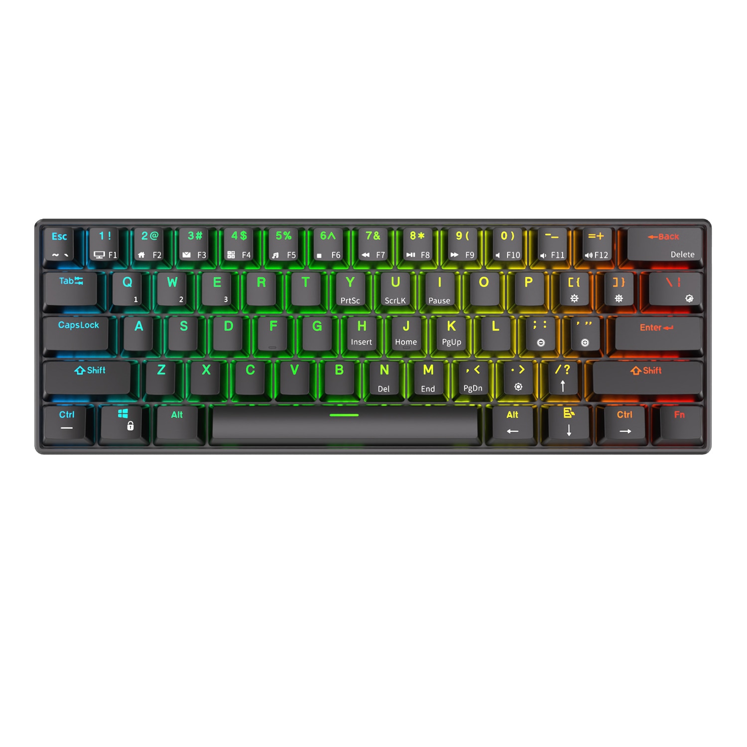Tastatura Mecanica Gaming, Royal Kludge, RK61, RGB, Hotswap, Bluetooth ...