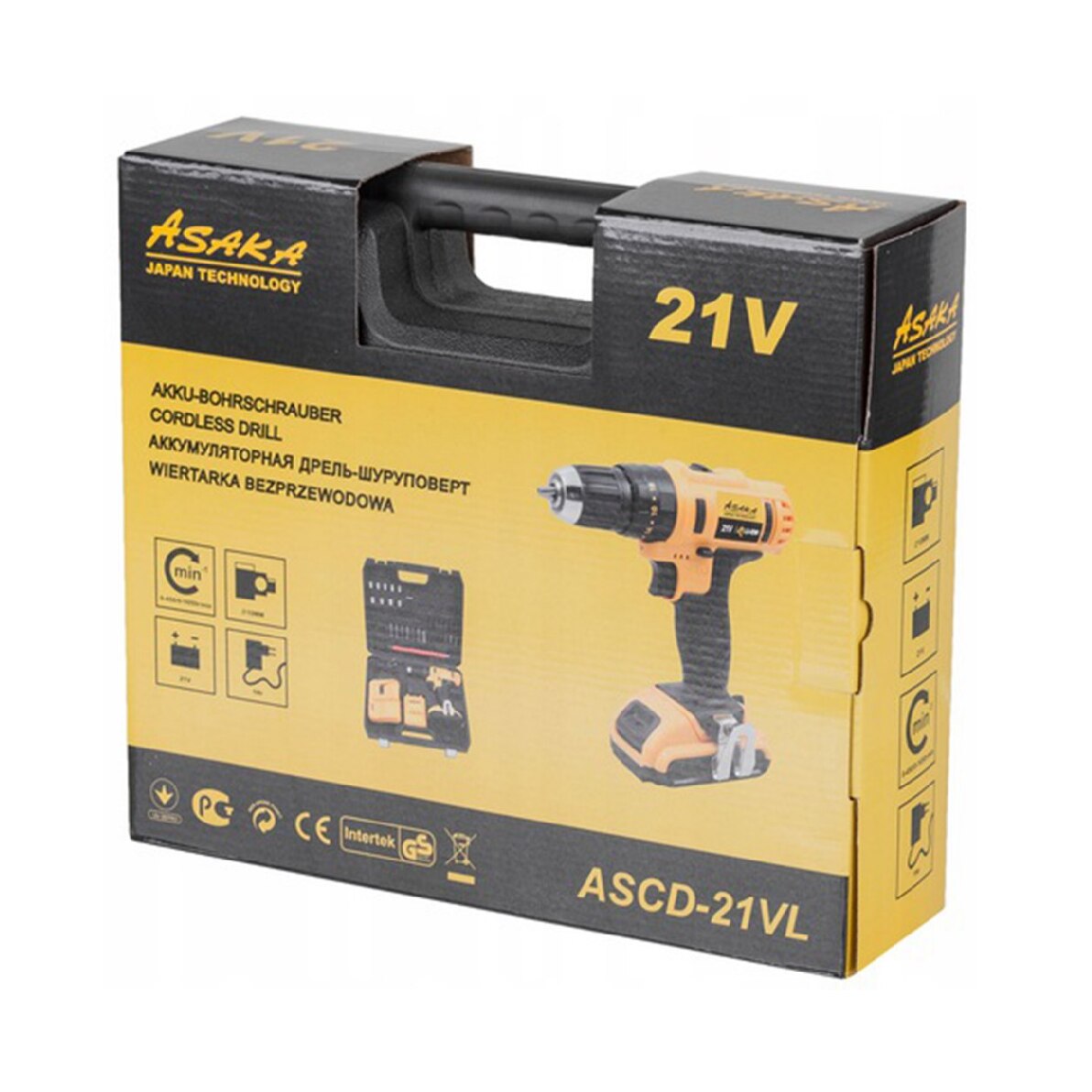 Masina de insurubat cu impact Asaka pe acumulator Li-Ion 2Ah / 21V ...