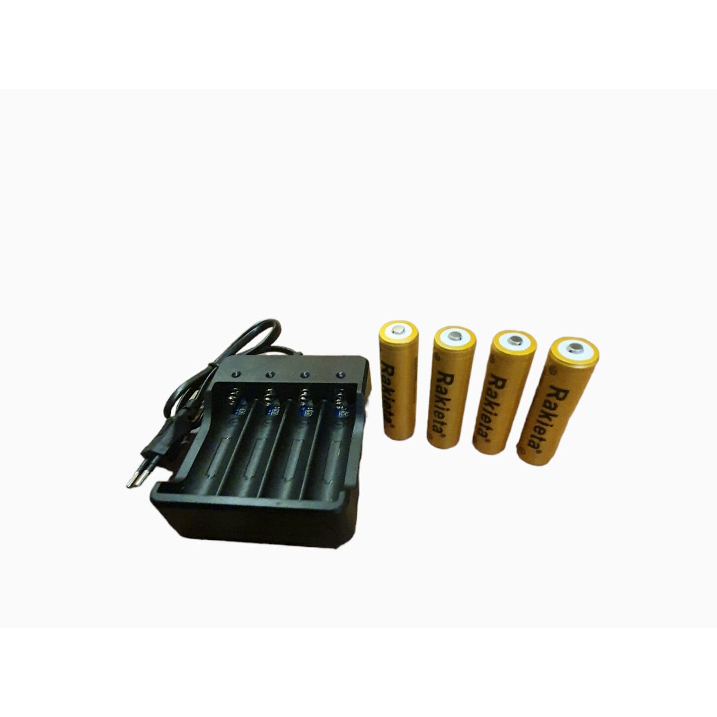 Set 4 acumulatori si incarcator, 3.7v Raketa tip 18650, 12000 mAh, Li ...