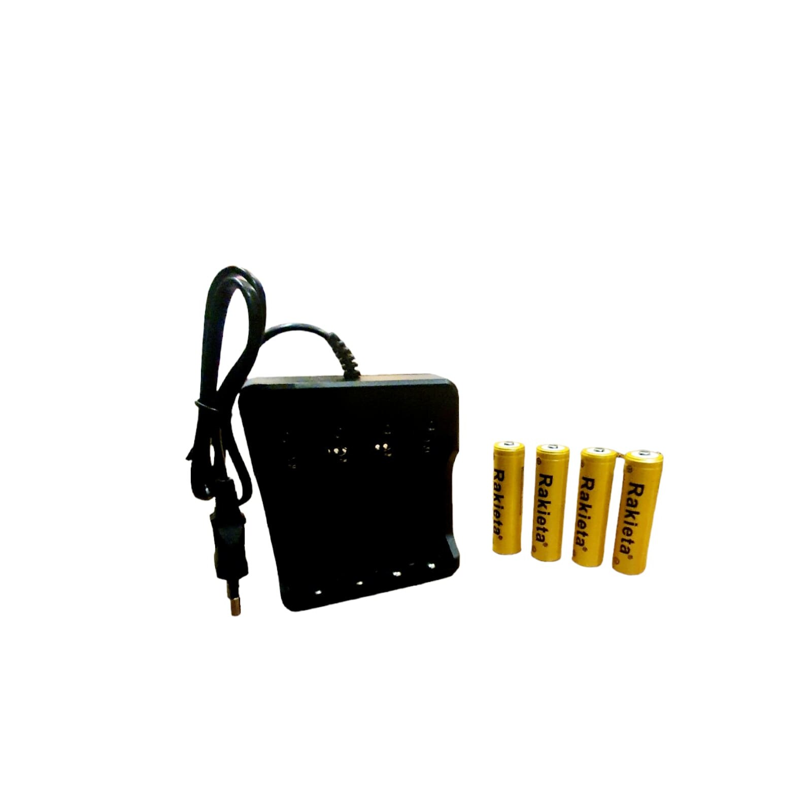 Set 4 acumulatori si incarcator, 3.7v Raketa tip 18650, 12000 mAh, Li ...