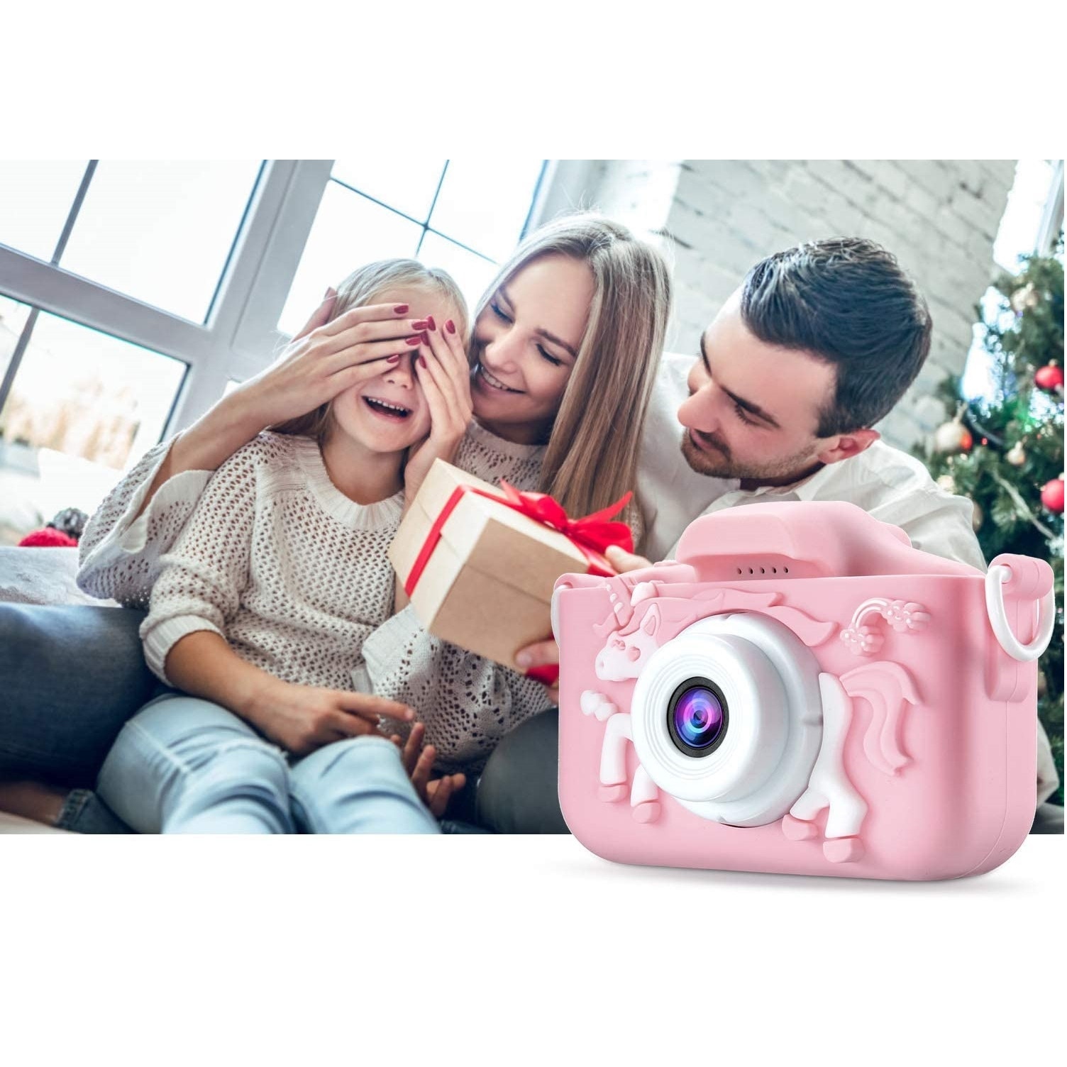 Camera foto digitala pentru copii Unicorn, dual camera, card 4GB, 1440 ...