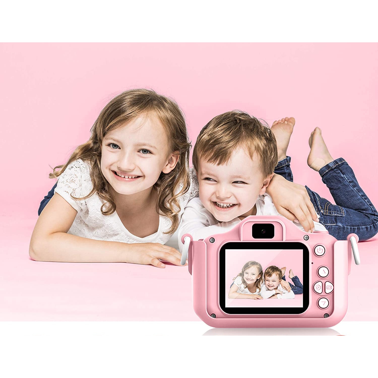 Camera foto digitala pentru copii Unicorn, dual camera, card 4GB, 1440 ...