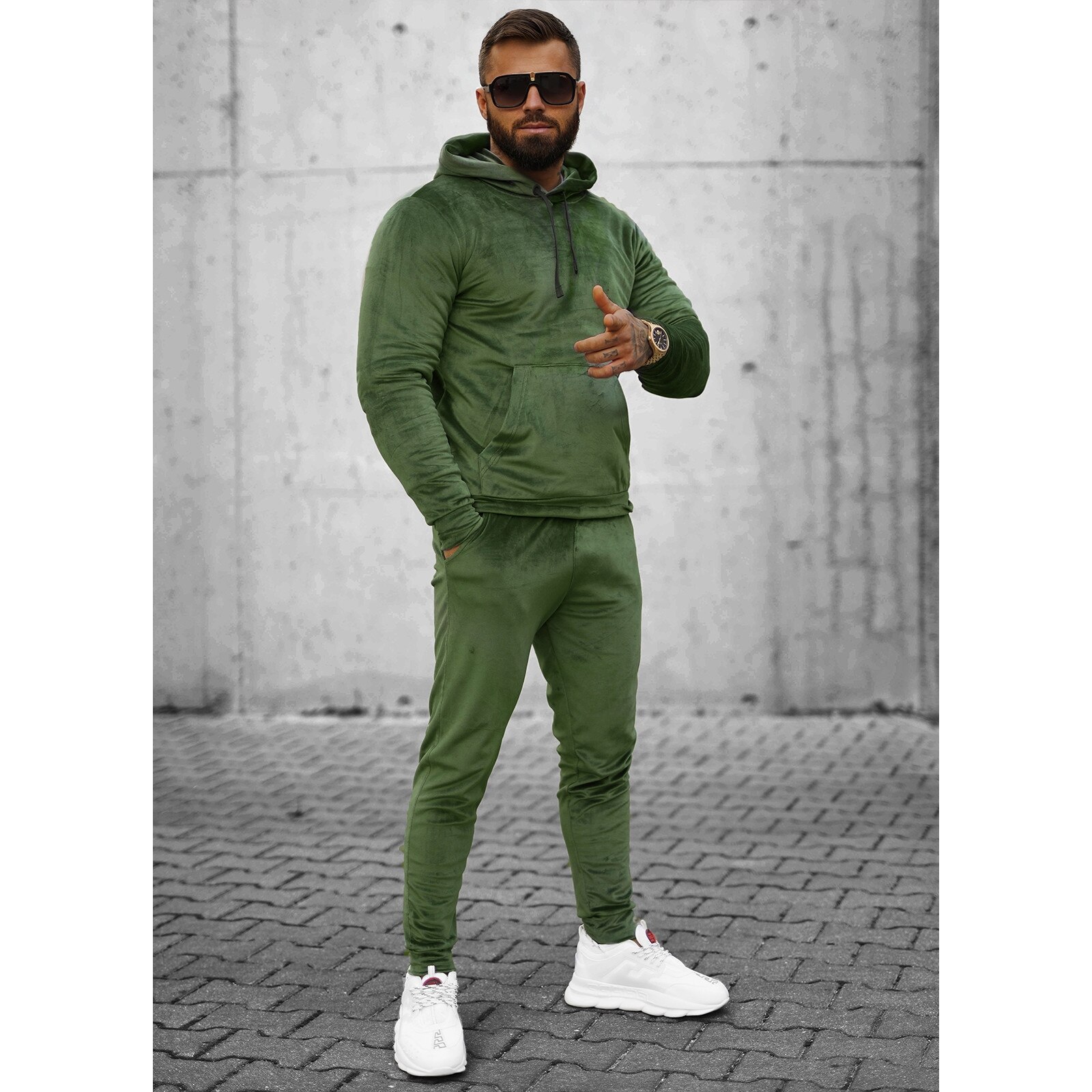 Мъжки спортен костюм каки OZONEE O/12139 XL - eMAG.bg