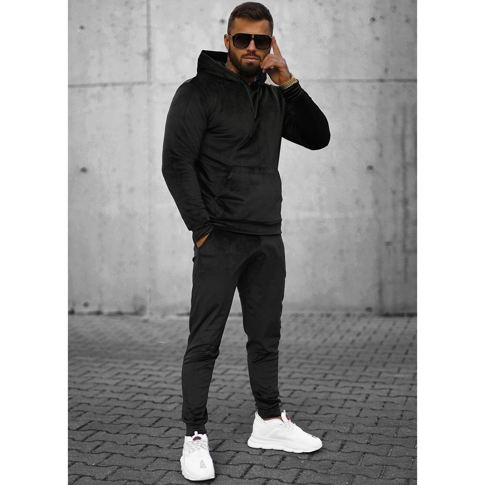 Compleu sport barbati negru OZONEE O/12139 L - eMAG.ro