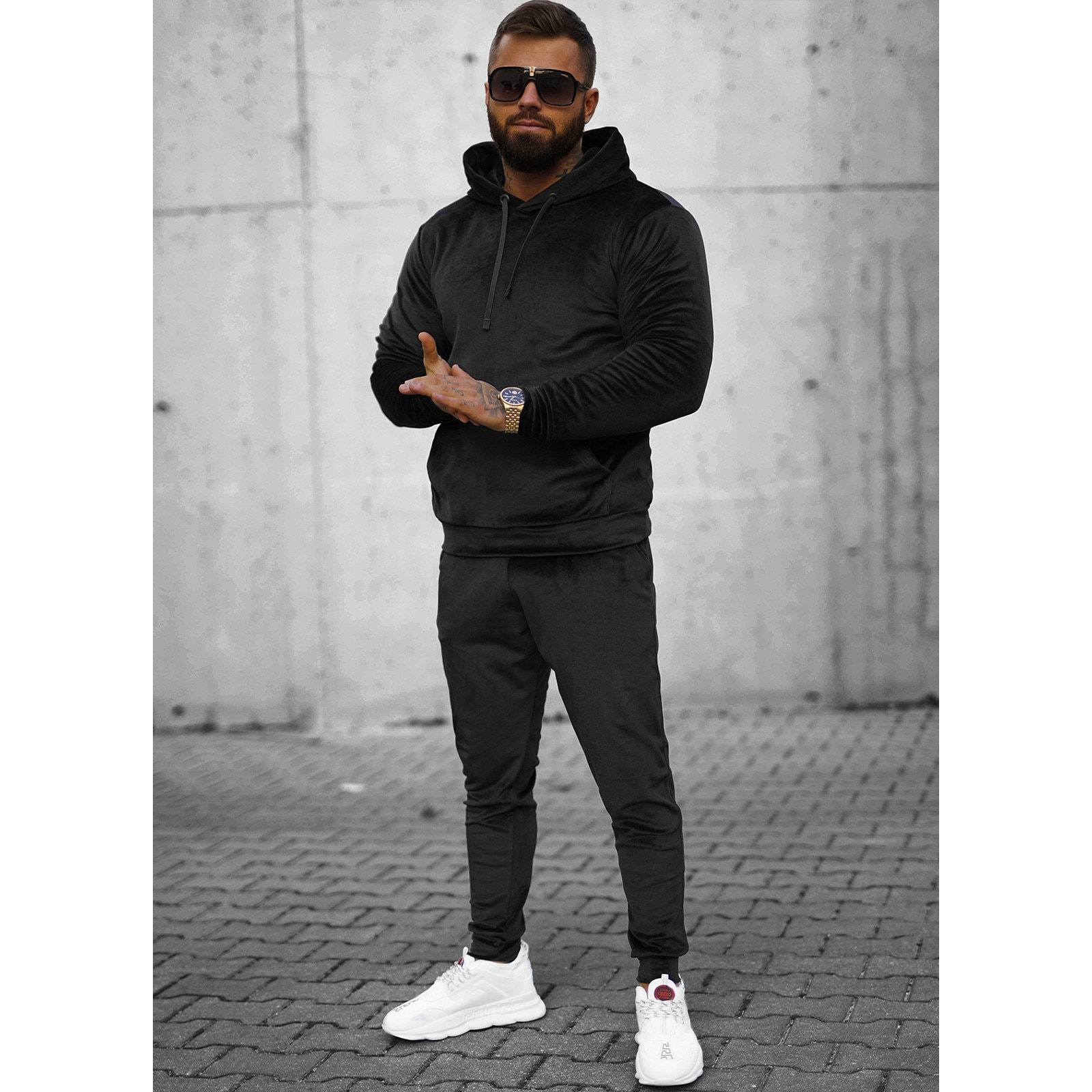 Compleu sport barbati negru OZONEE O/12139 L - eMAG.ro