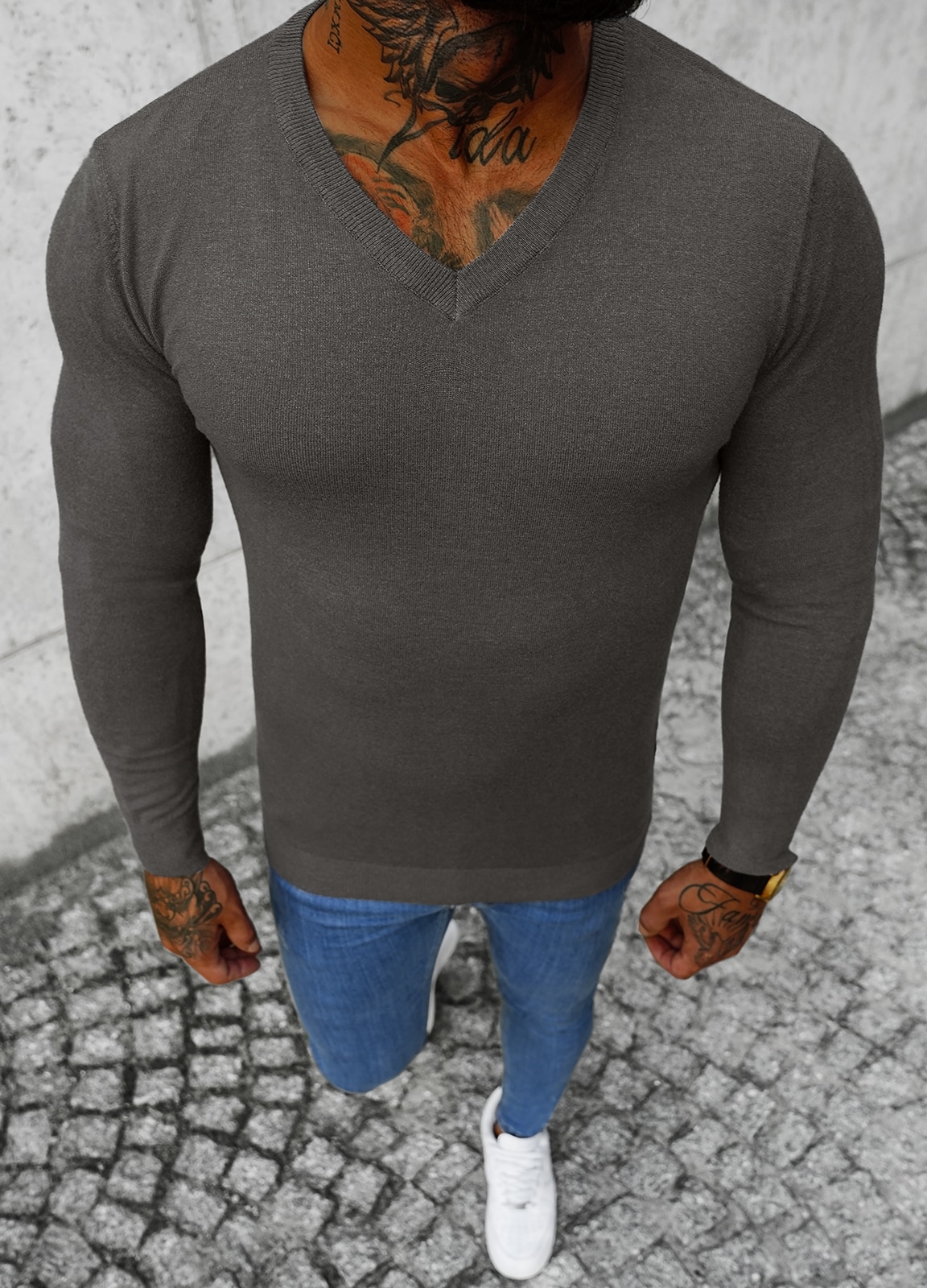 Pulover barbati antracit OZONEE NB/MMB601/3 L - eMAG.ro