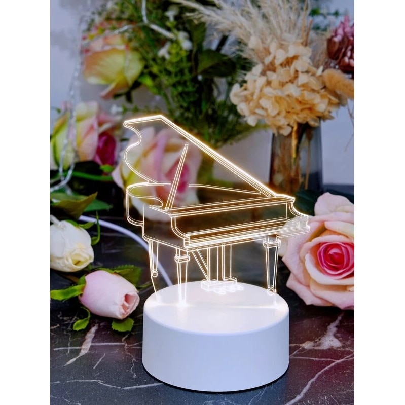 Lampa 3d Pian, lumina ambientala, cu alimentare USB, plug and play ...