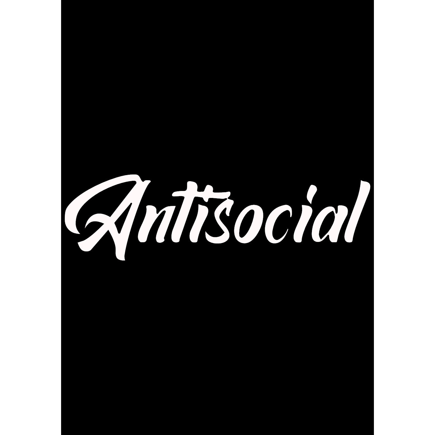 Sticker, Antisocial, Alb, 40cm - eMAG.ro