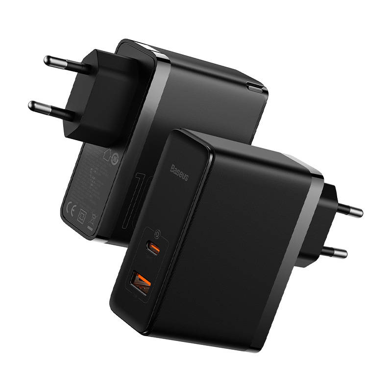 Incarcator De Retea Baseus Gan Usb C Usb 100w Si Cablu 1m Negru