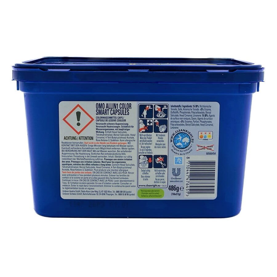 Capsule de rufe Unilever, OMO, 18 bucati - eMAG.ro