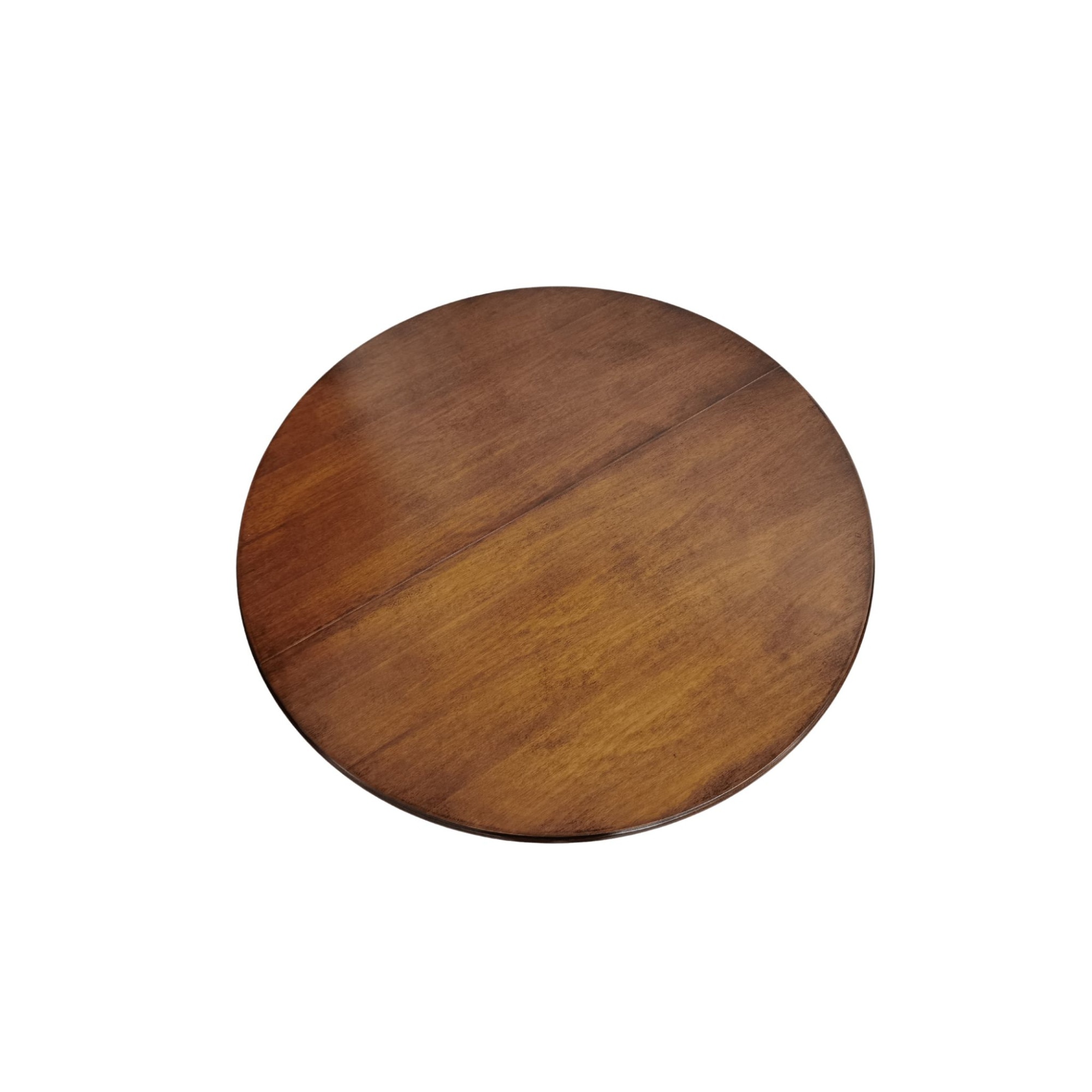 Masa dining rotunda extensibila, Stil clasic, Ø 120 cm, Nuc, picior ...