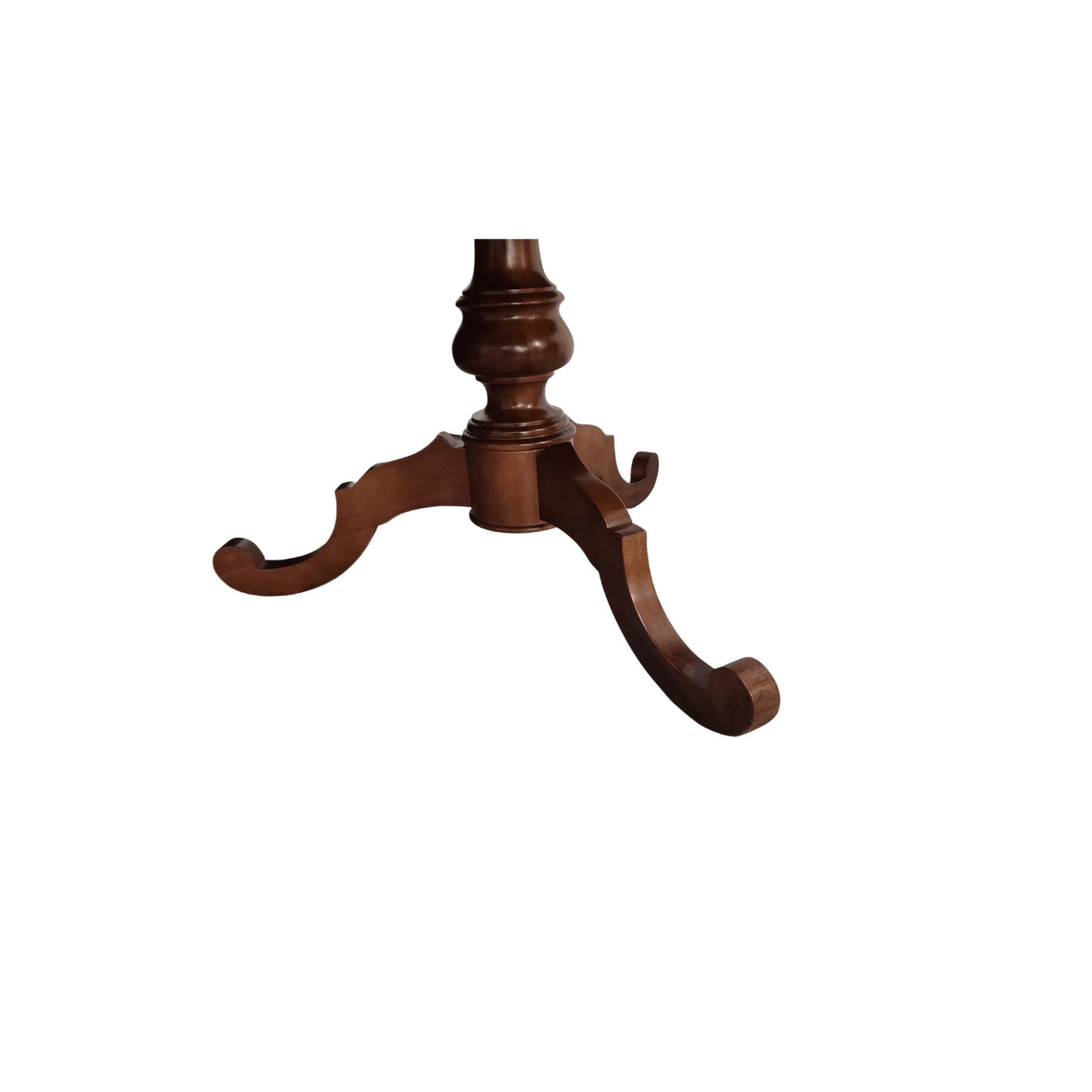 Masa dining rotunda extensibila, Stil clasic, Ø 120 cm, Nuc, picior ...