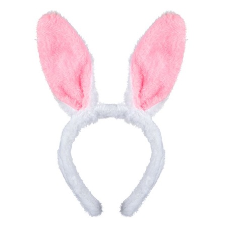 Urechi iepuras, cu blana, roz/alb - eMAG.ro