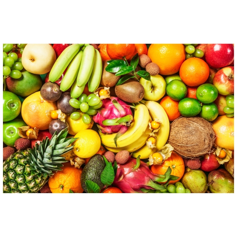 Tapet autoadeziv Premium, Priti Global, Textura canvas, Fructe colorate ...