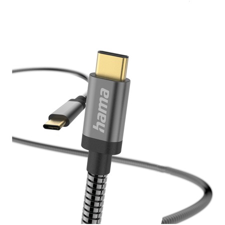 Cablu incarcare Hama, Metalic USB C-C, 1.5m, Gri - eMAG.ro