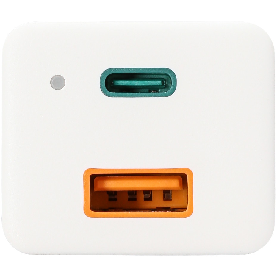 Incarcator retea Hama, GaN, USB-C Power Delivery (PD) + USB-A QC 3.0, 65W, Alb - eMAG.ro