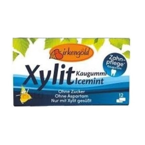 Guma de mestecat cu xilitol, Birkengold, Ice Mint, 17 g - eMAG.ro