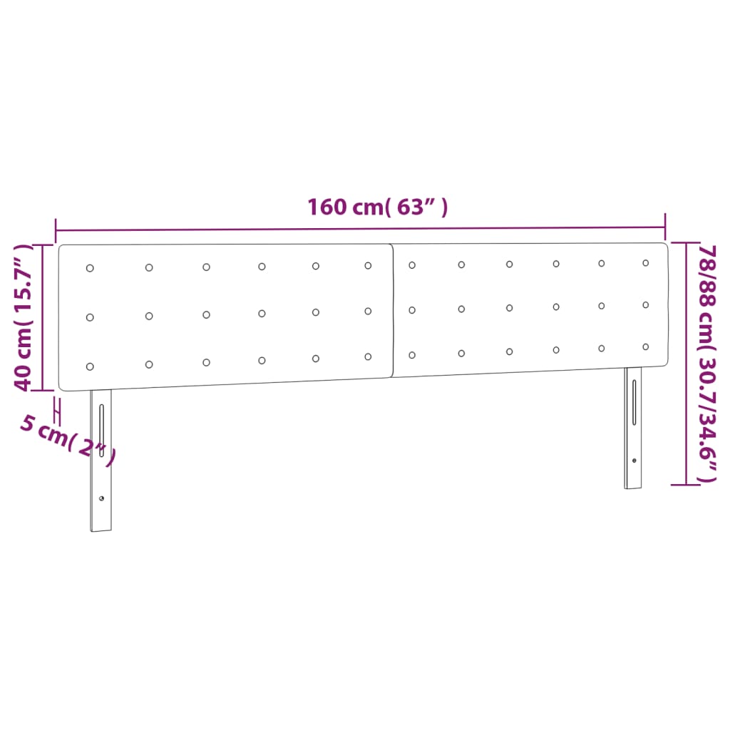 Tablii de pat vidaXL, 2 buc, albastru, 80x5x78/88 cm, textil, 8.8 kg ...