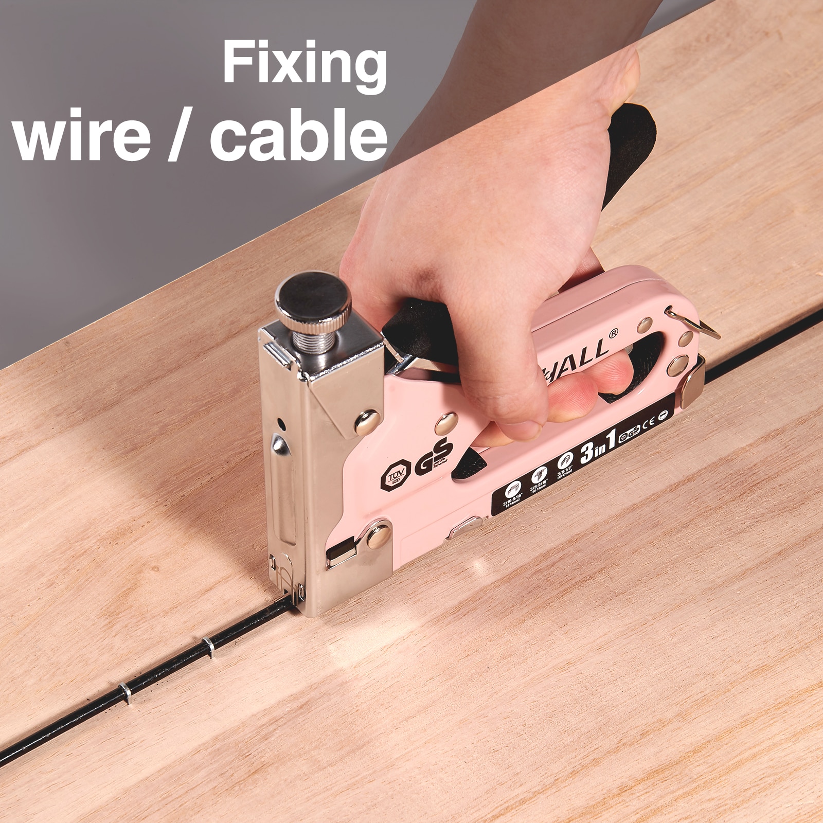 Capsator tapiterie 3in1, Shall, 12/14mm, Metalic, Roz - eMAG.ro