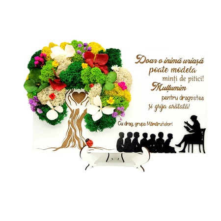 Tablou personalizat pentru educatoare "Doar o inima uriasa", tablou din ...