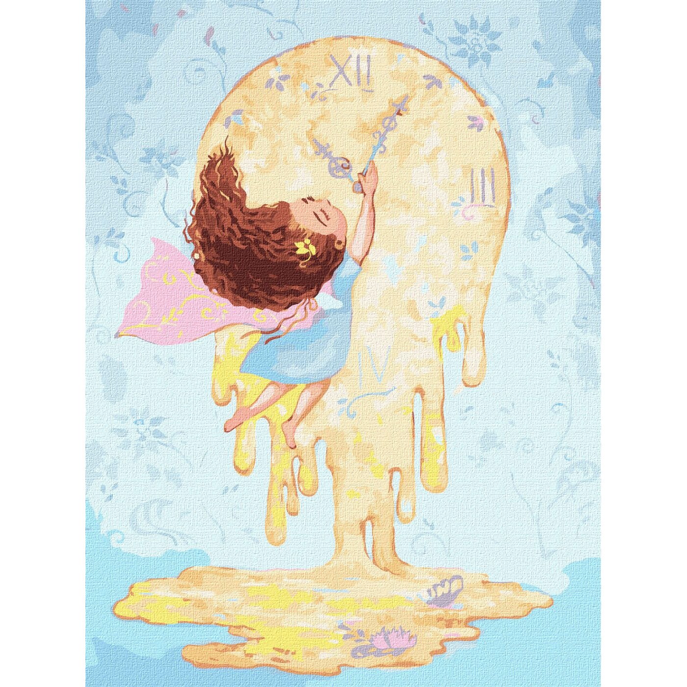 Set pictura pe numere, cu sasiu, Pictand timpul - Katya Dudnik, 30x40 ...