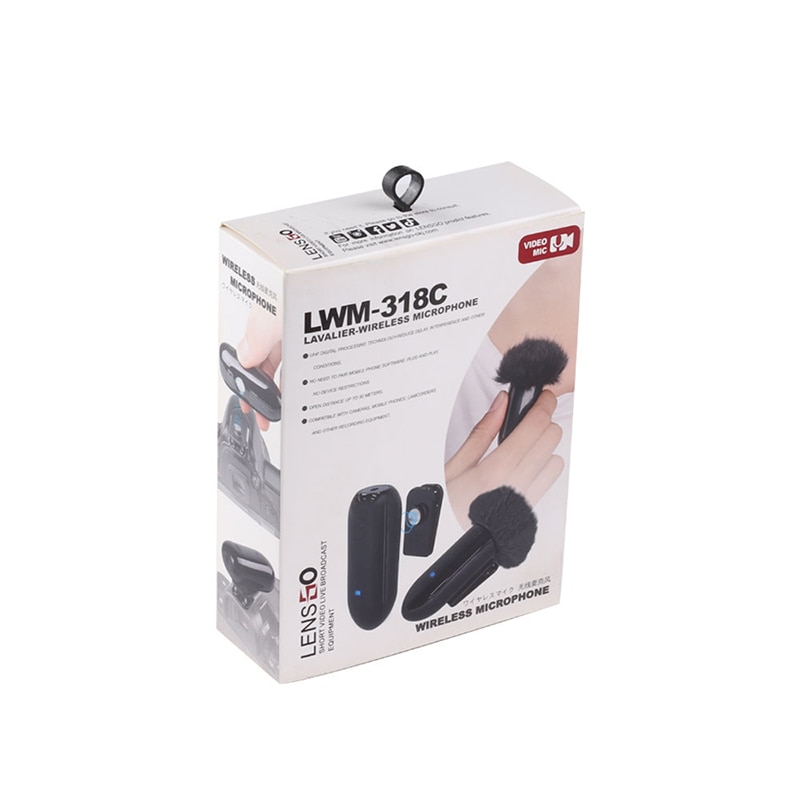 Microfon lavaliera wireless LENSGO LWM-318C - negru - eMAG.ro