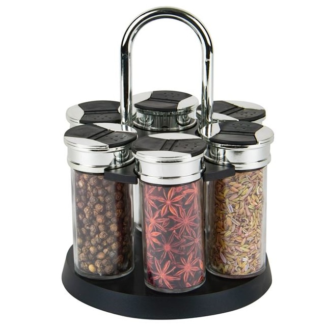 Set recipiente pentru condimente din sticla, Transparente, 6 buc., Eba ...