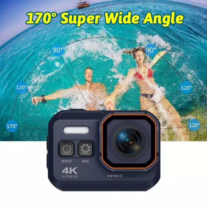 Camera video sport compacta filmare 4K30fps 8mpx, 16mpx foto, 170 ...