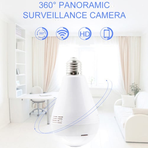 Bec cu camera Spion iUni A10-L, Wi-Fi, Senzor de Miscare, Vedere ...