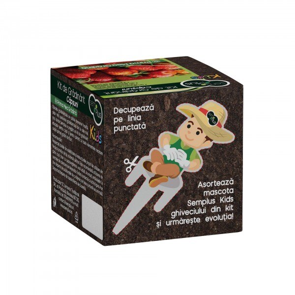 Kit pentru gradinarit dedicat copiilor, SemPlus Kids Capsuni - eMAG.ro