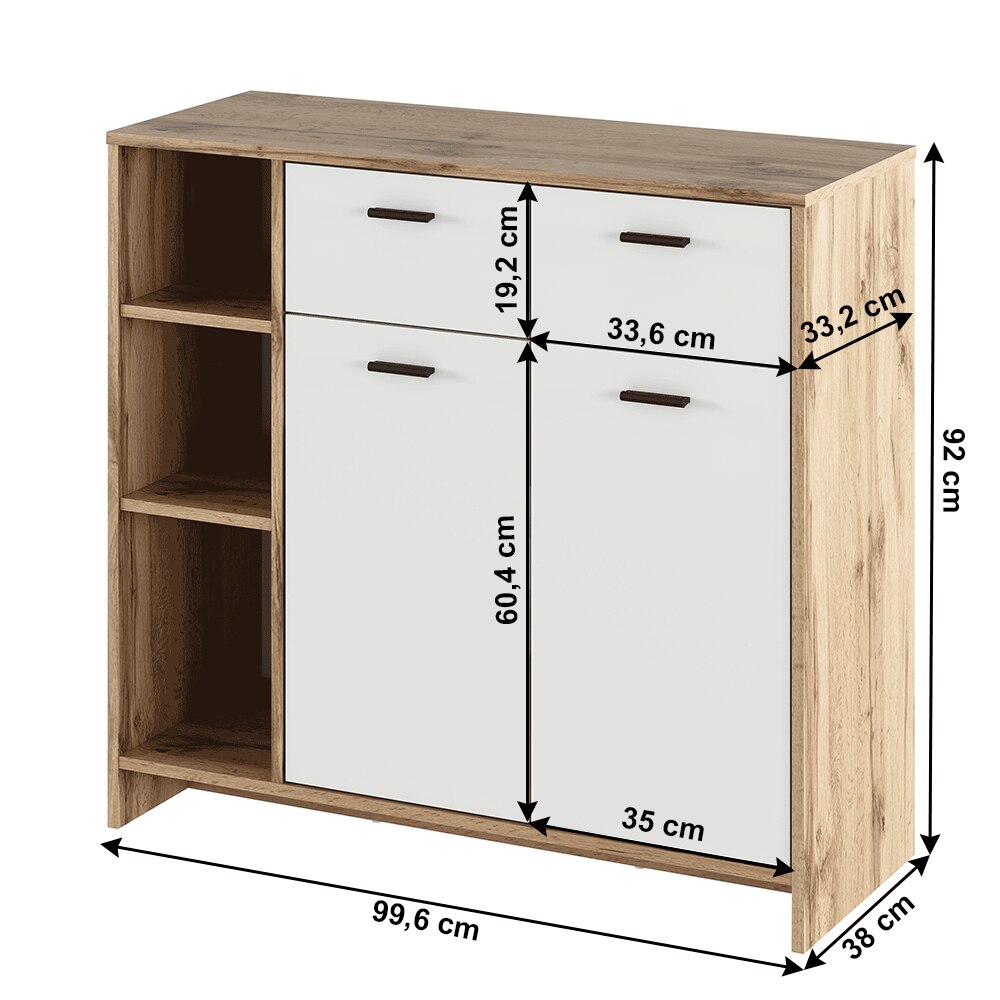 Comoda DacEnergy©, realizata din PAL laminat, 3 compartimente deschise ...