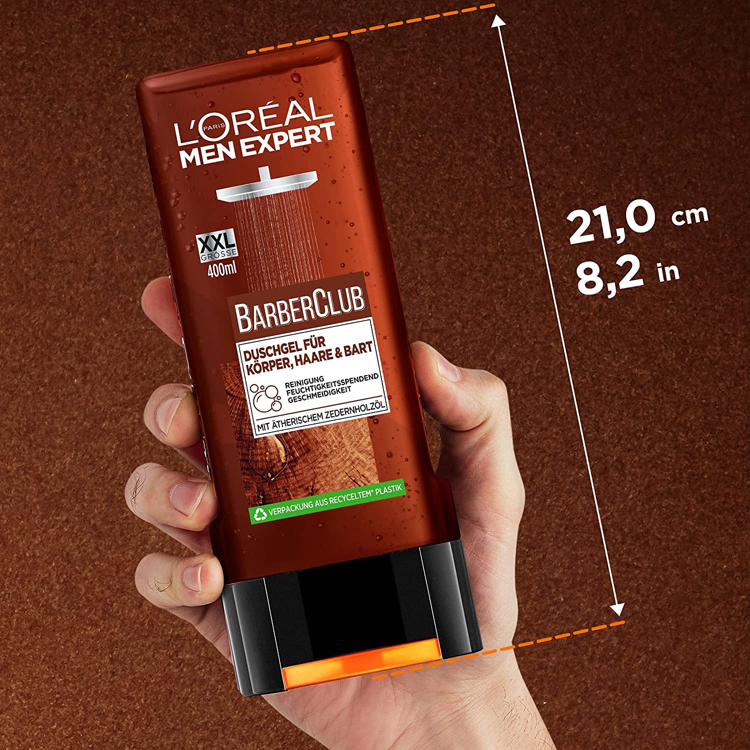 Душ гел 3 в 1, L'Oreal, Men Expert, Barber Club, Почистване на тяло ...