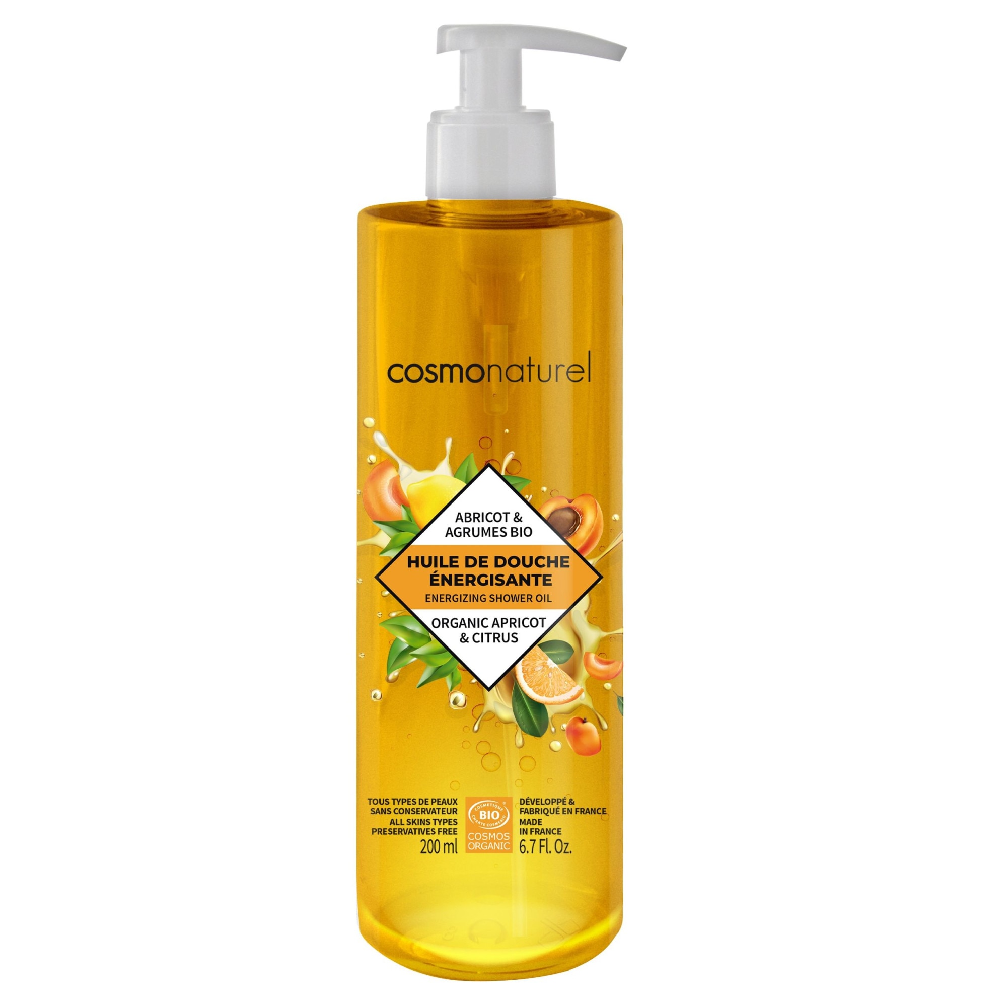 Ulei de dus BIO cu caise si citrice 200 ml COSMO NATUREL - eMAG.ro