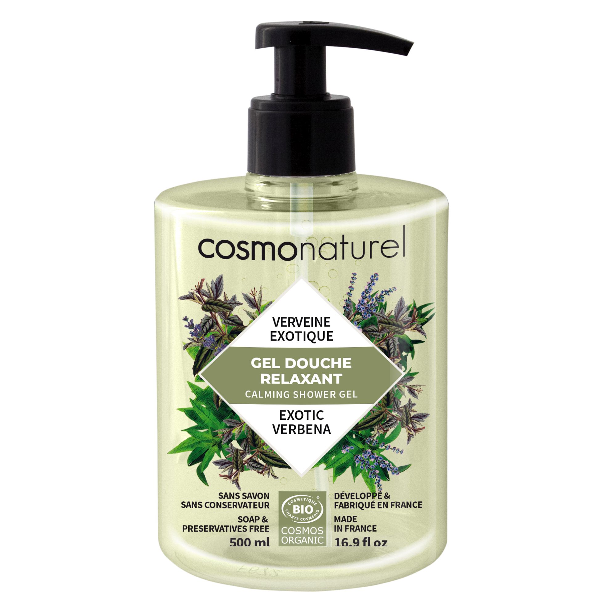 Gel de dus BIO calmant cu verbina exotica 500 ml COSMO NATUREL - eMAG.ro