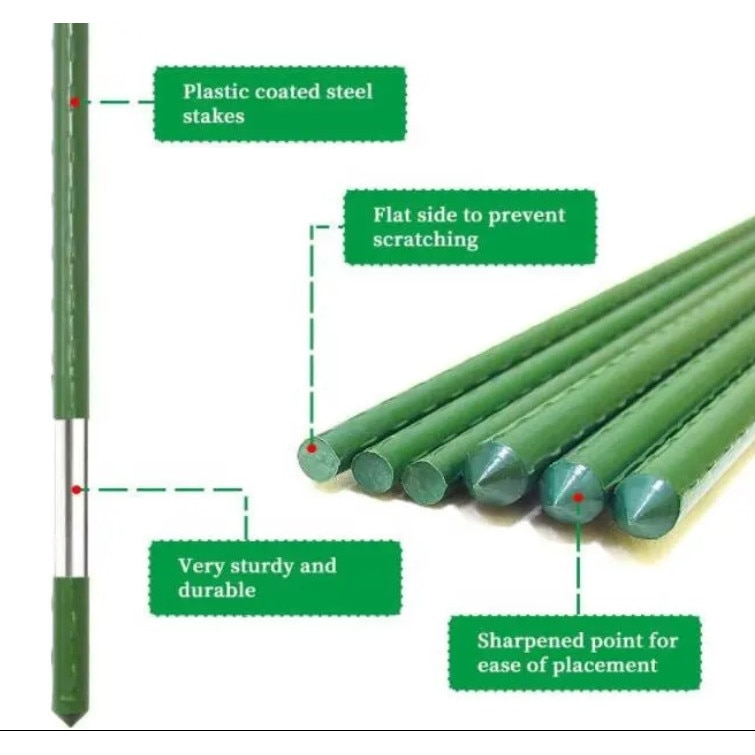 Set 10 araci metalici Dixiestore, 180 cm 16 mm, Verde - eMAG.ro