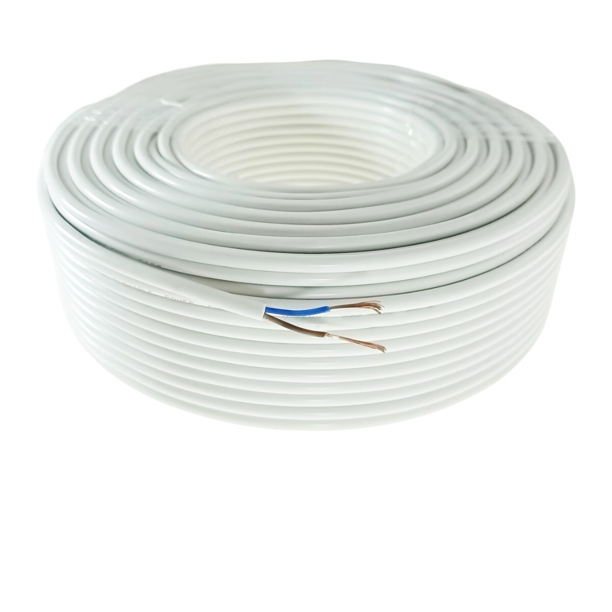 Rola cablu electric MYYM, 2 x 0.75 mmp, din cupru, lungime 100m, CEMYYM-2-0.75-WH, 2C, 300/500V ...